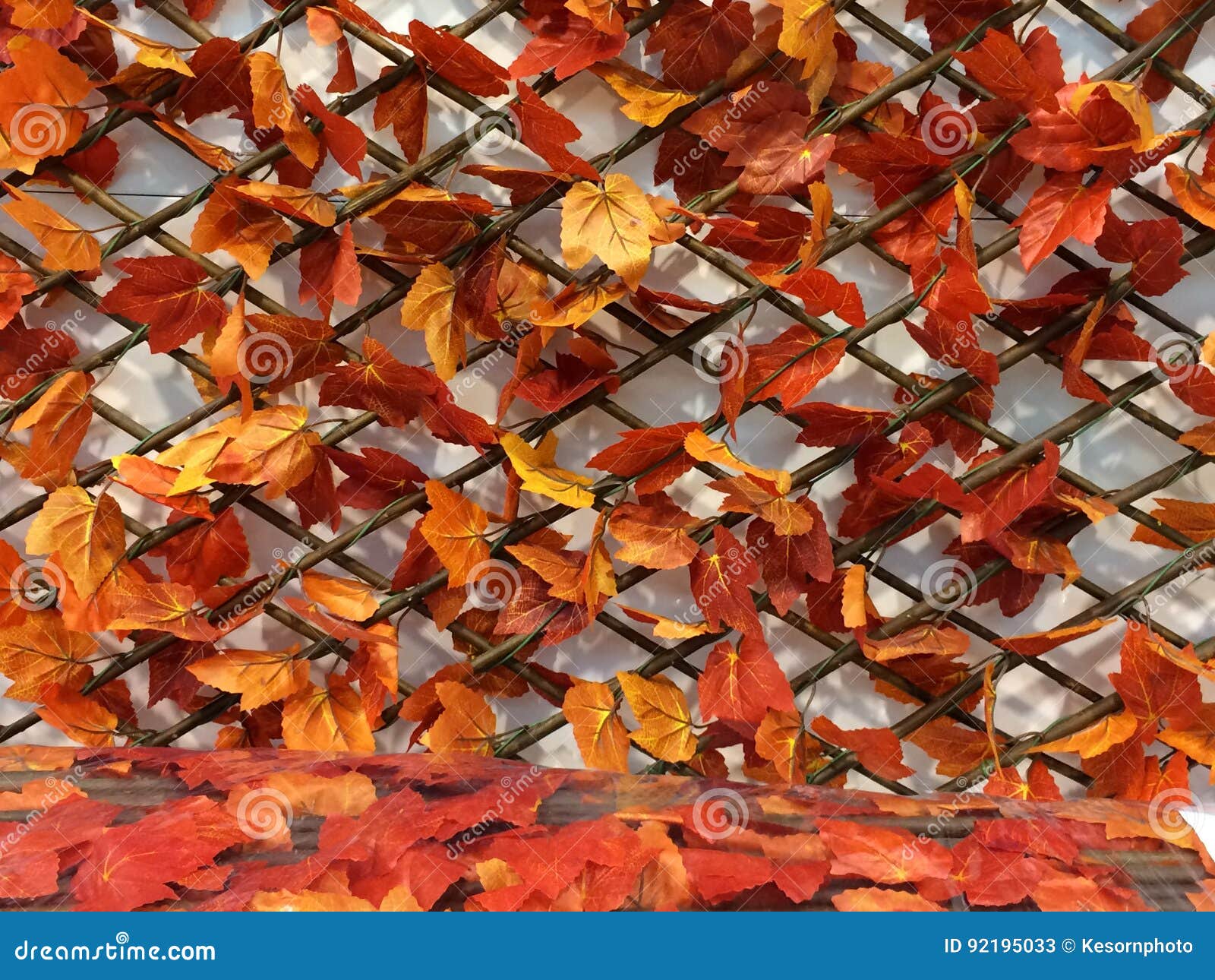 Fake leaves stock image. Image of design, plant, autumn - 92195033