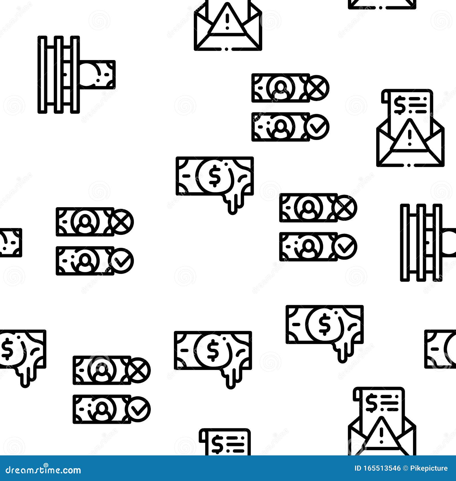 Fake Money Seamless Pattern Vector Stock Vector - Illustration of money ...