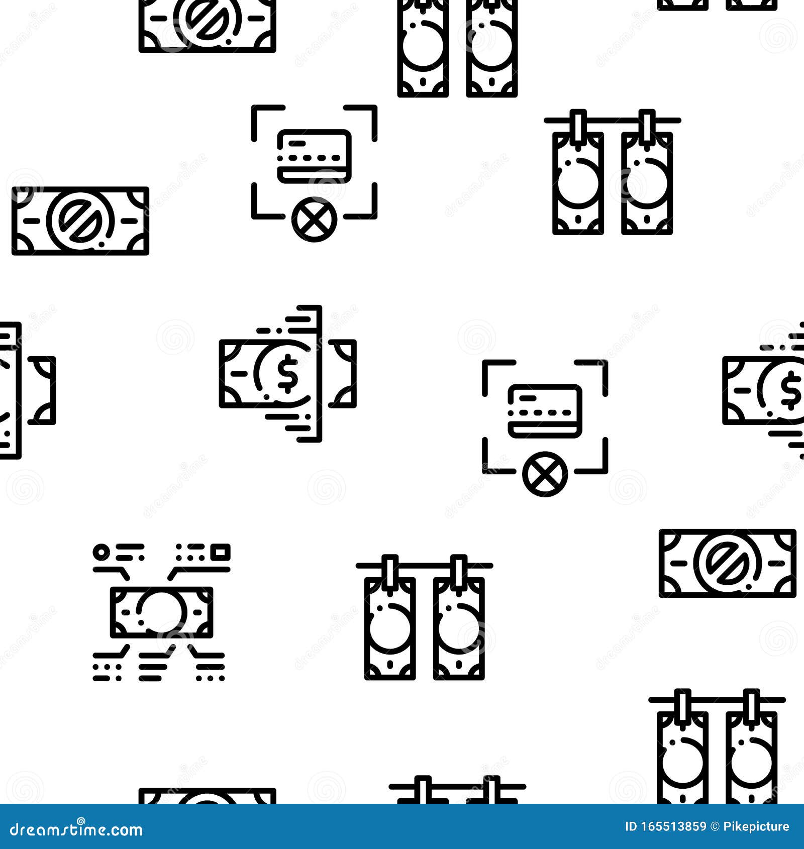 Fake Money Seamless Pattern Vector Stock Vector - Illustration of money ...