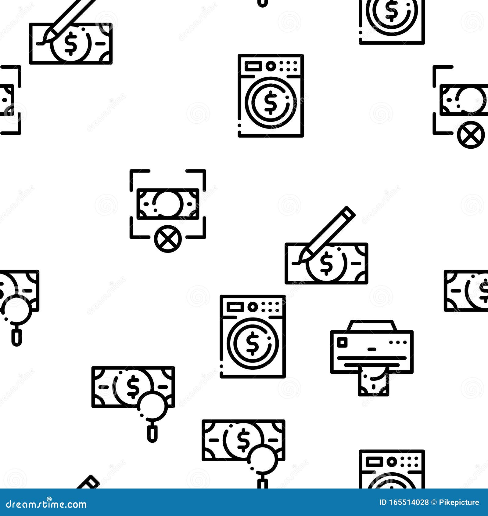 Fake Money Seamless Pattern Vector Stock Vector - Illustration of pack ...