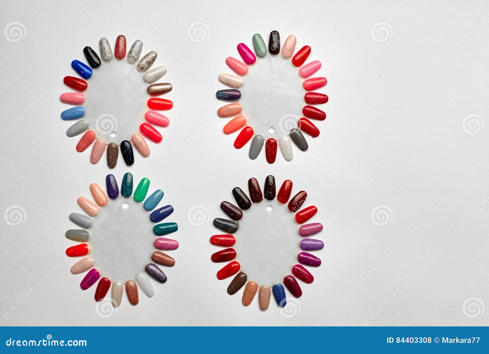 Fake Nails on a White Background Stock Photo - Image of paint, glamour ...