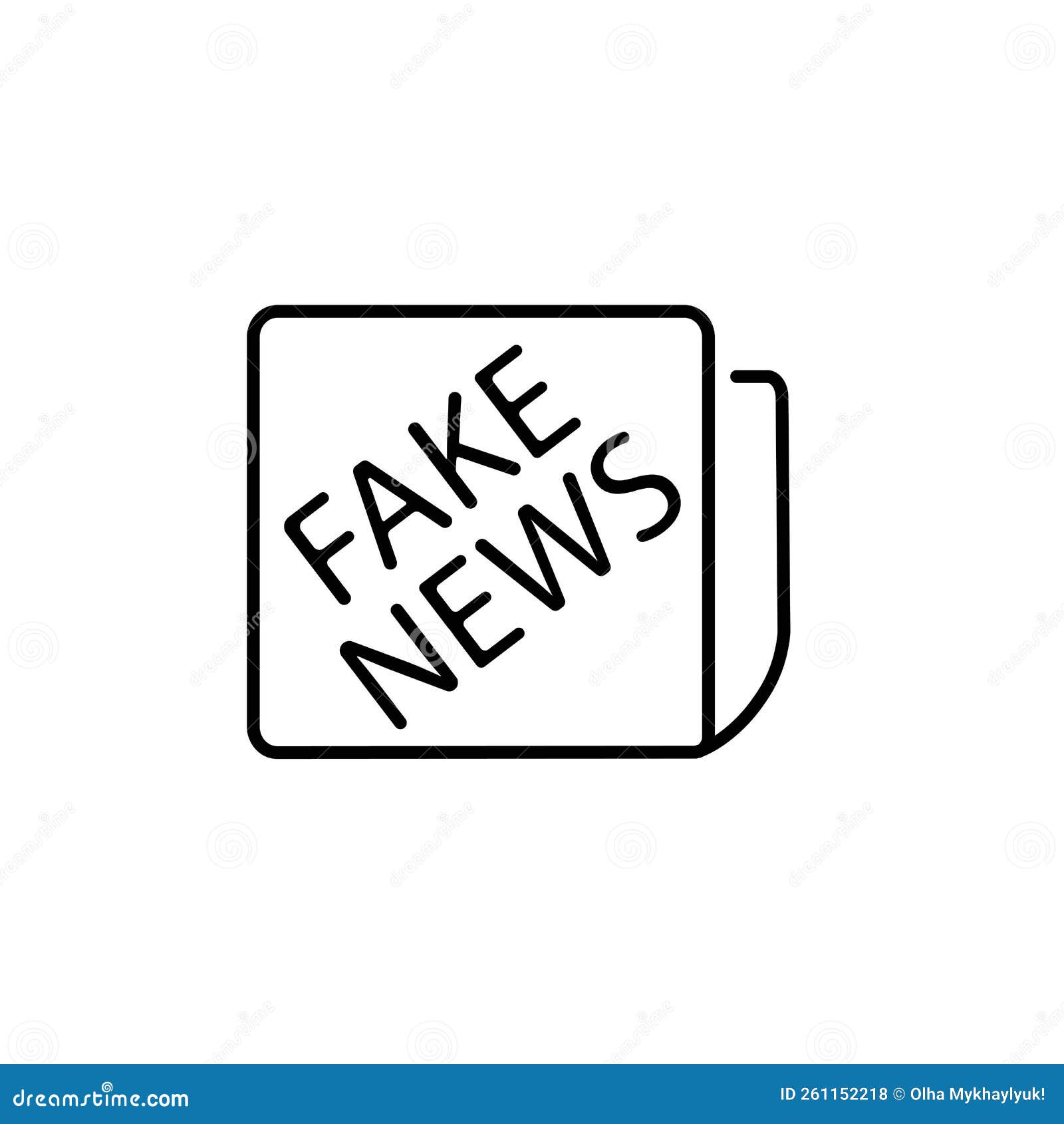 Fake News Line Icon Vector Eps 10 Stock Vector - Illustration of truth ...
