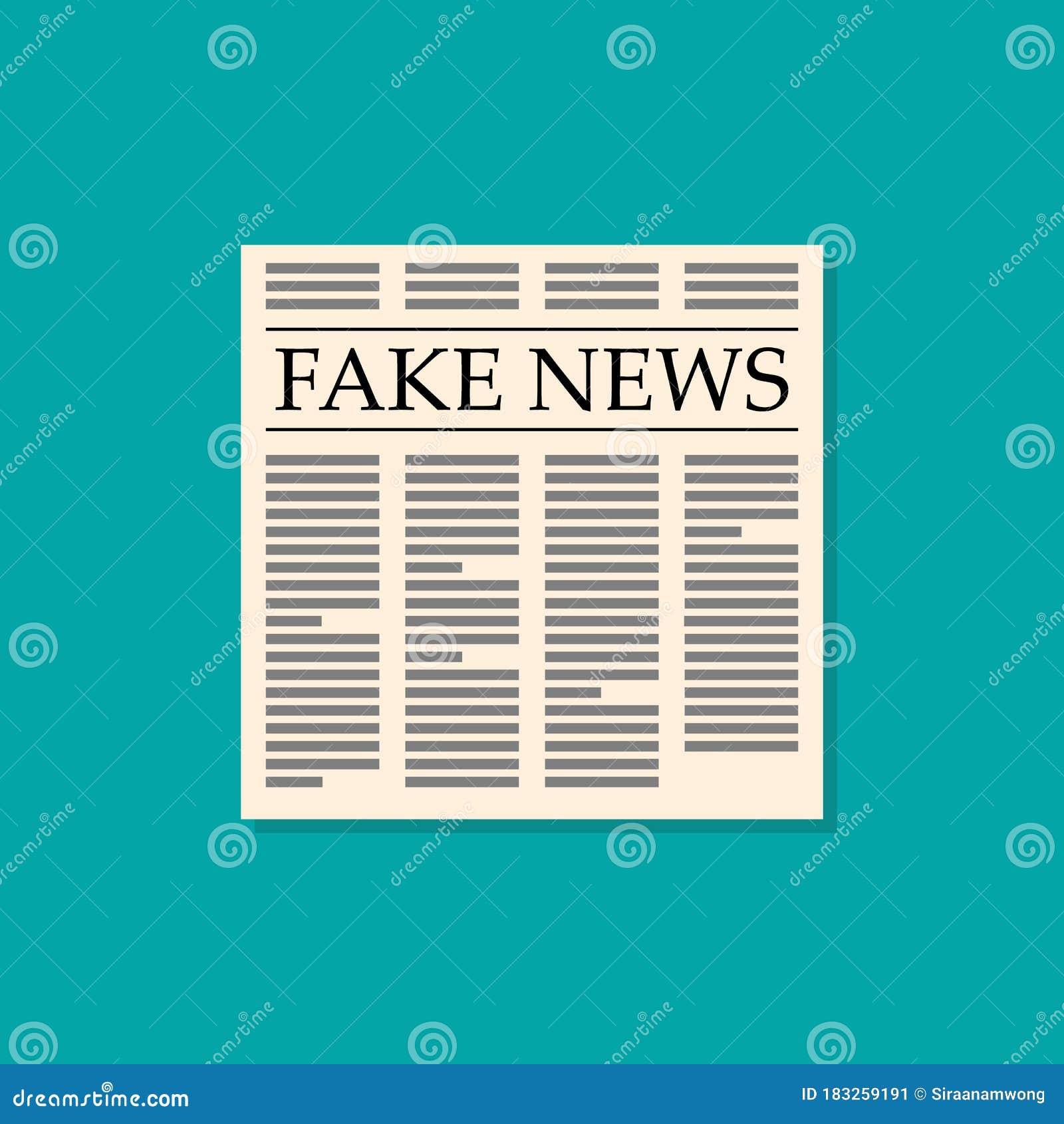 Newspaper Flat Line Icon. Article, Press Vector Illustration. Thin Sign ...