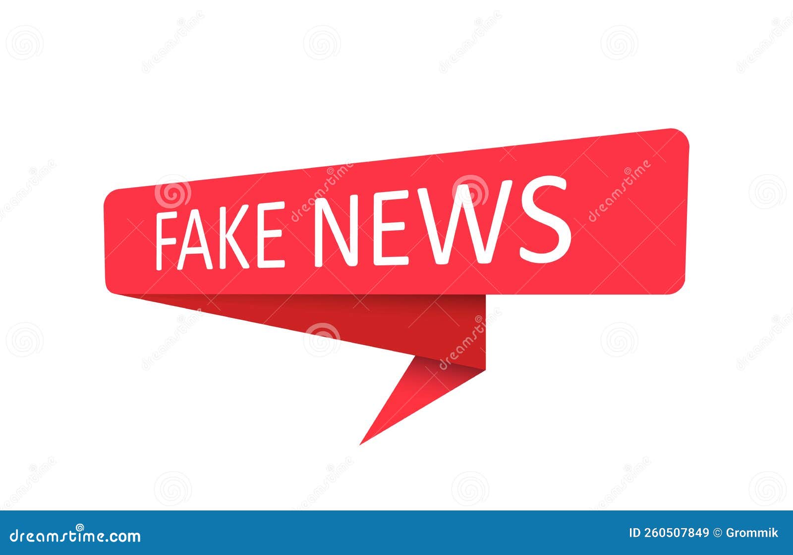 FAKE News. a Red Banner, Pointer, Sticker, Label or Speech Bubble for ...