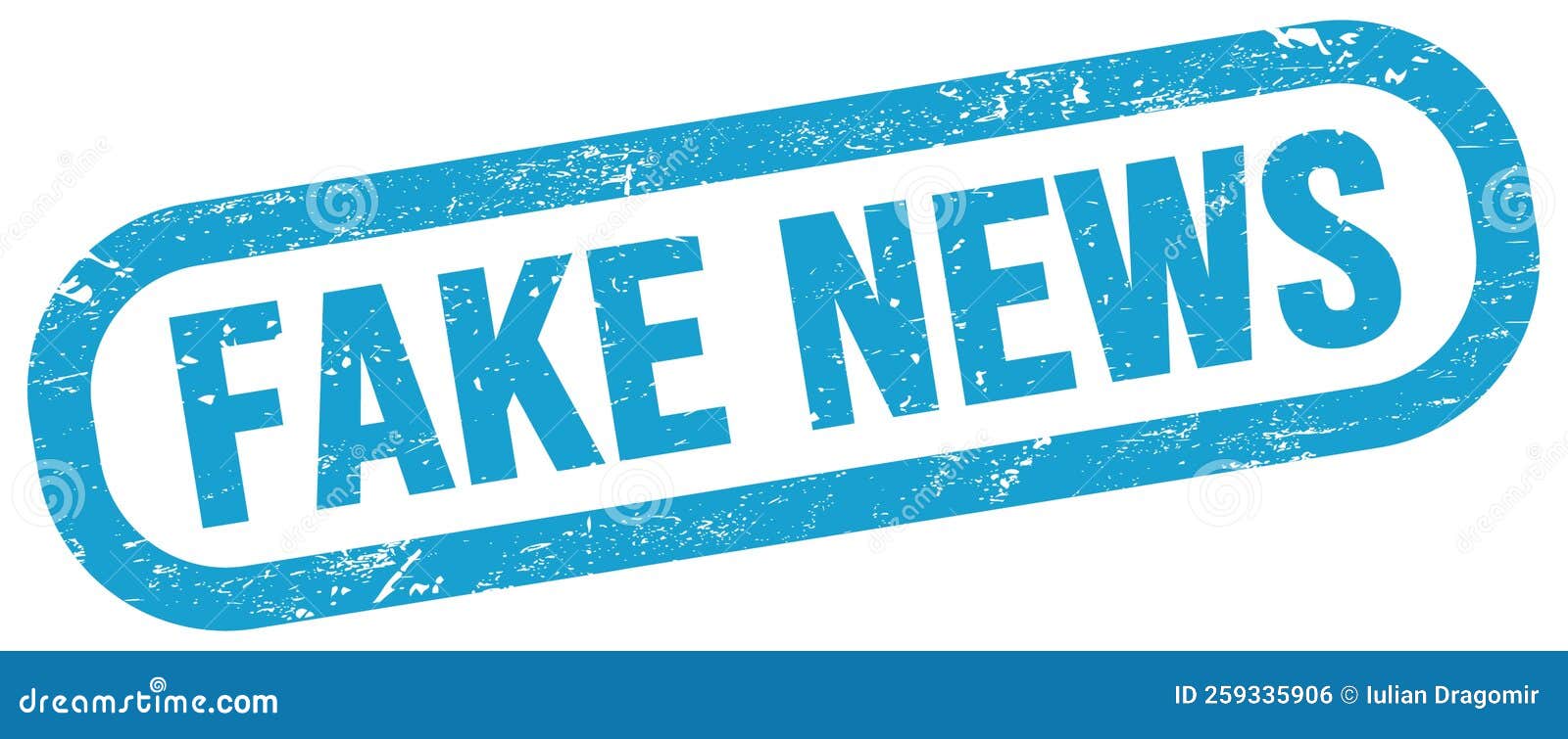 FAKE NEWS, Text Written on Blue Stamp Sign Stock Illustration ...