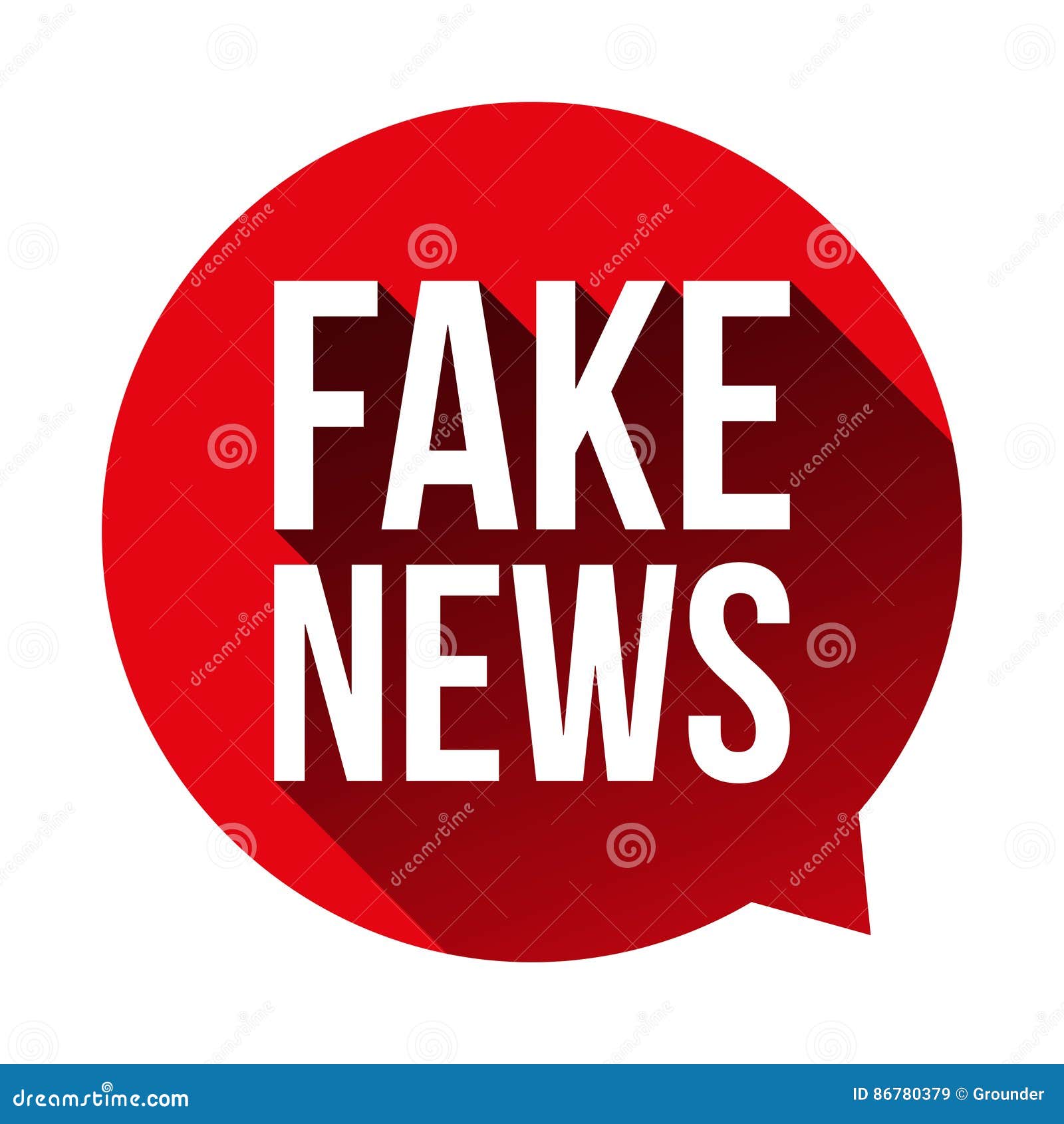Fake News Warning Speech Bubble Stock Vector - Illustration of words ...