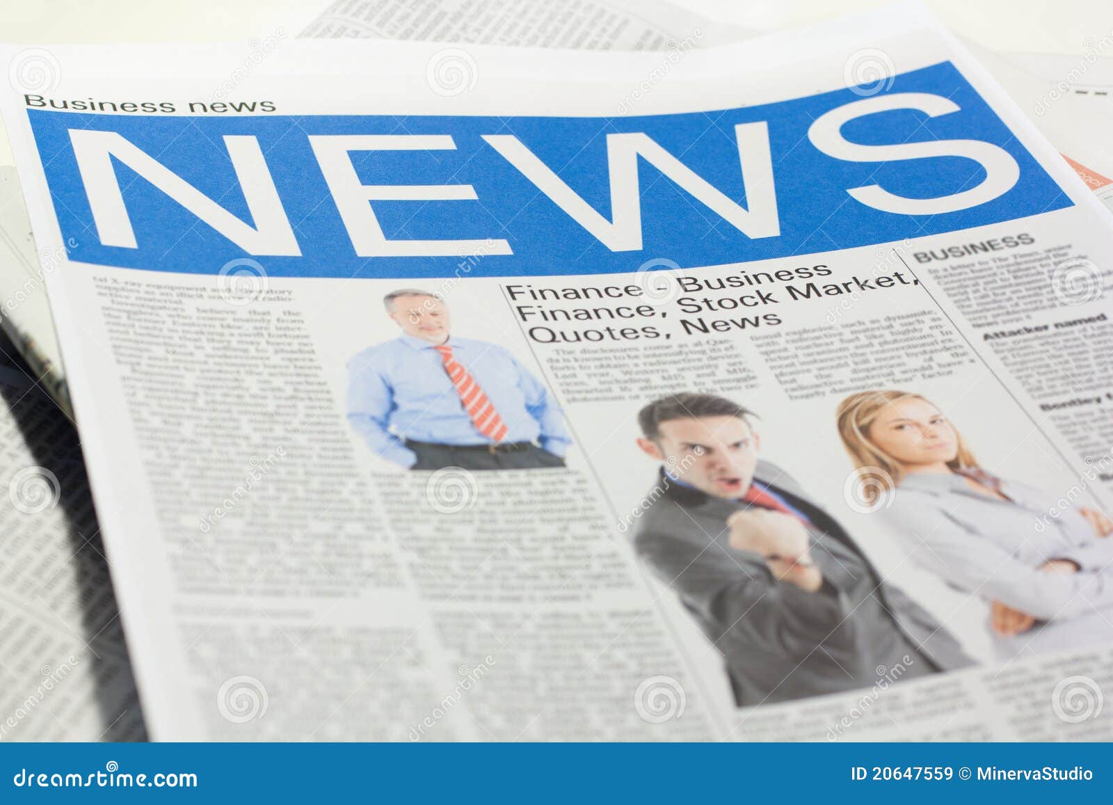Fake newspaper stock image. Image of print, article, business - 20647559