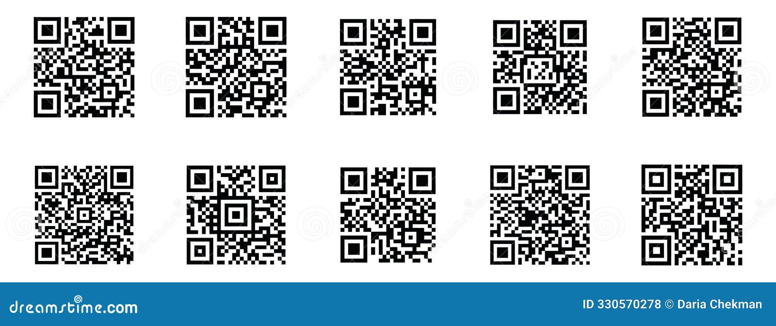 Fake QR Code And Barcode Set Vector Illustration | CartoonDealer.com ...
