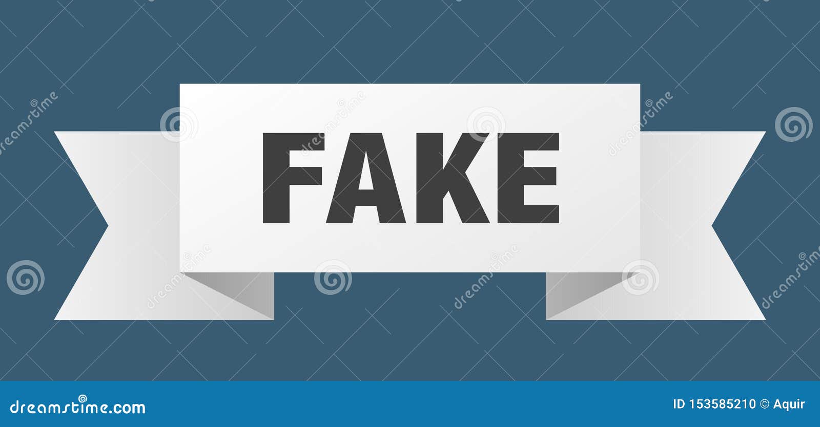 Fake ribbon. stock vector. Illustration of flyer, fake - 153585210