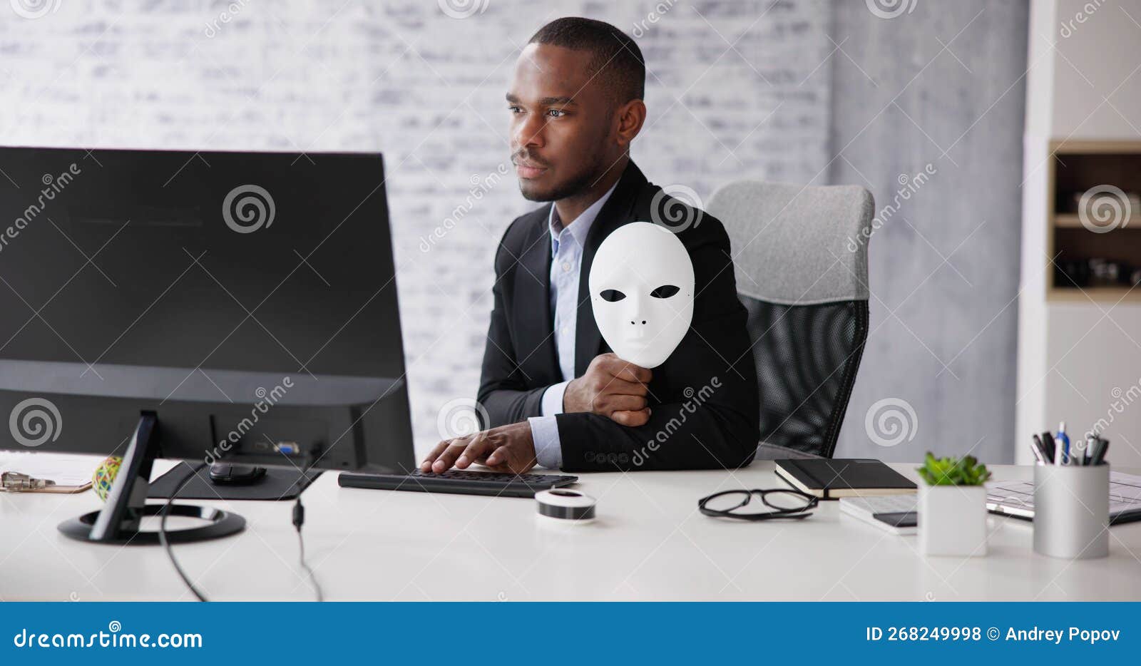 Salesman Agent Hand Holding Umbrella Protection Family. Royalty-Free ...