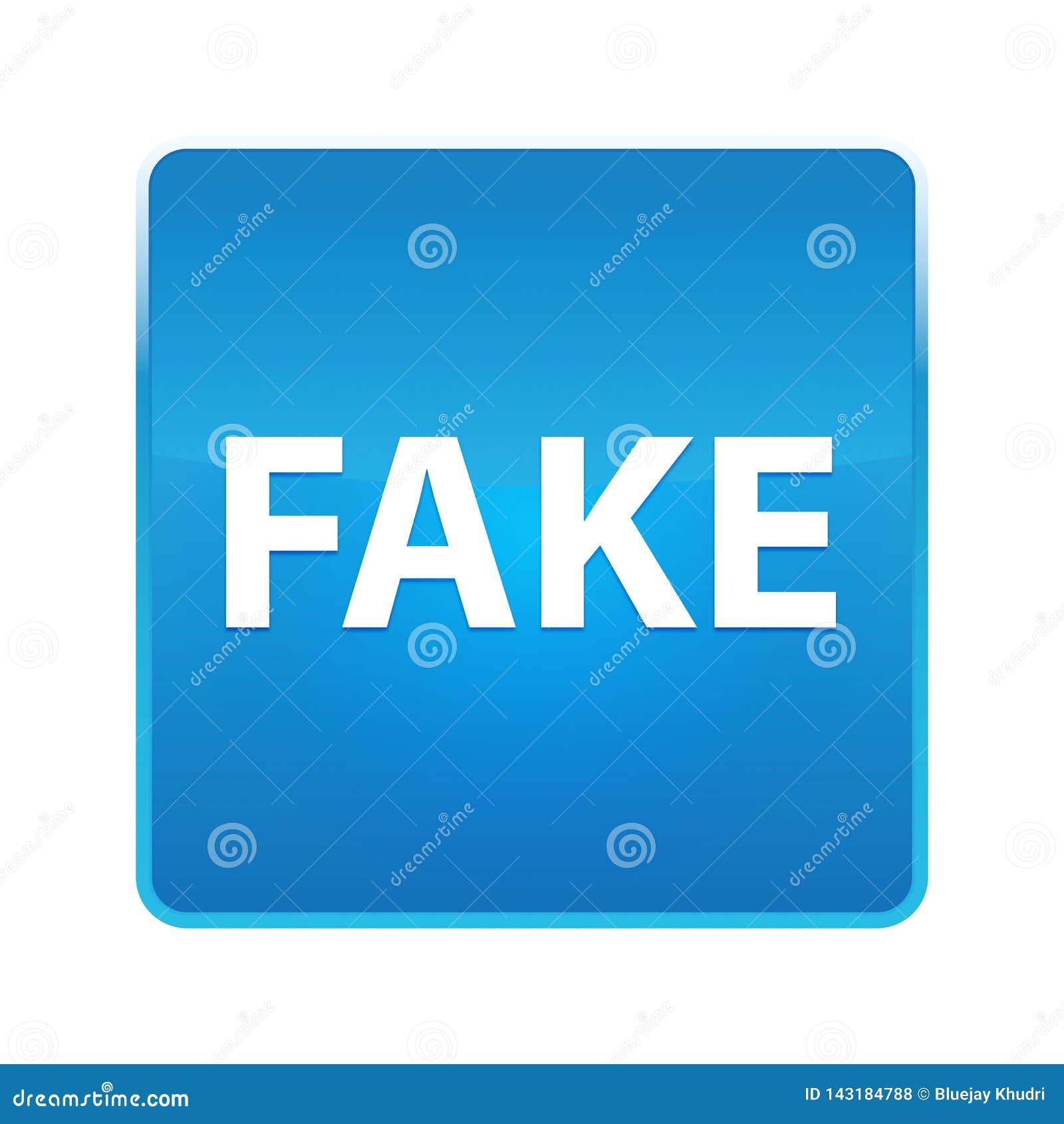 Fake Shiny Blue Square Button Stock Illustration - Illustration of ...
