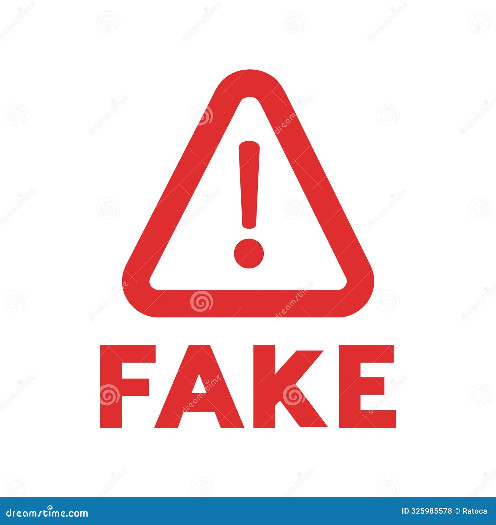 Fake sign design stock vector. Illustration of message - 325985578