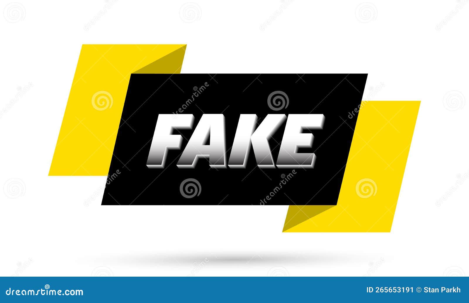 Fake Sign. Fake Sign Ribbon Banner Stock Vector - Illustration of band ...