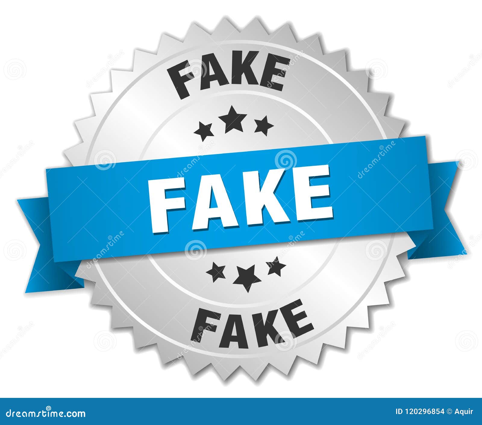 Fake stock vector. Illustration of isolated, ribbon - 120296854