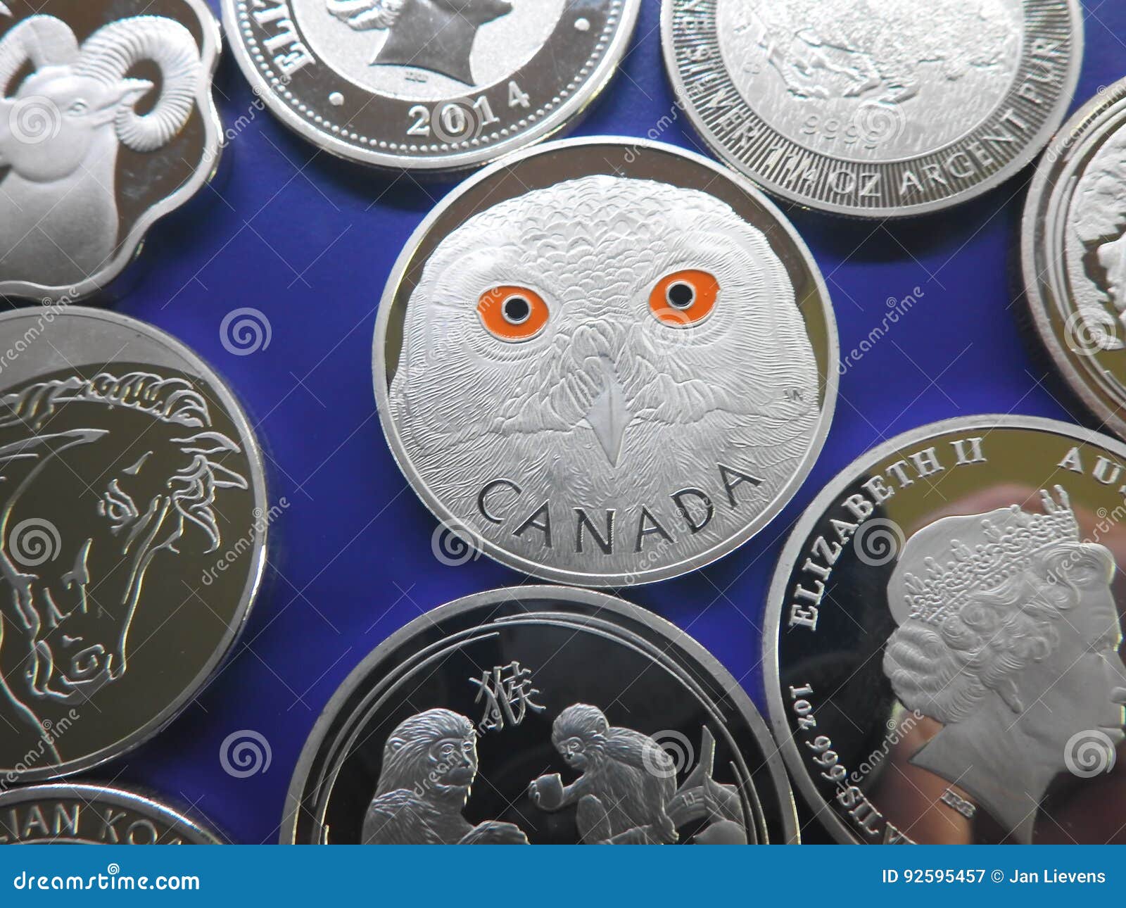 Fake silver coins editorial photography. Image of elizabeth - 92595457