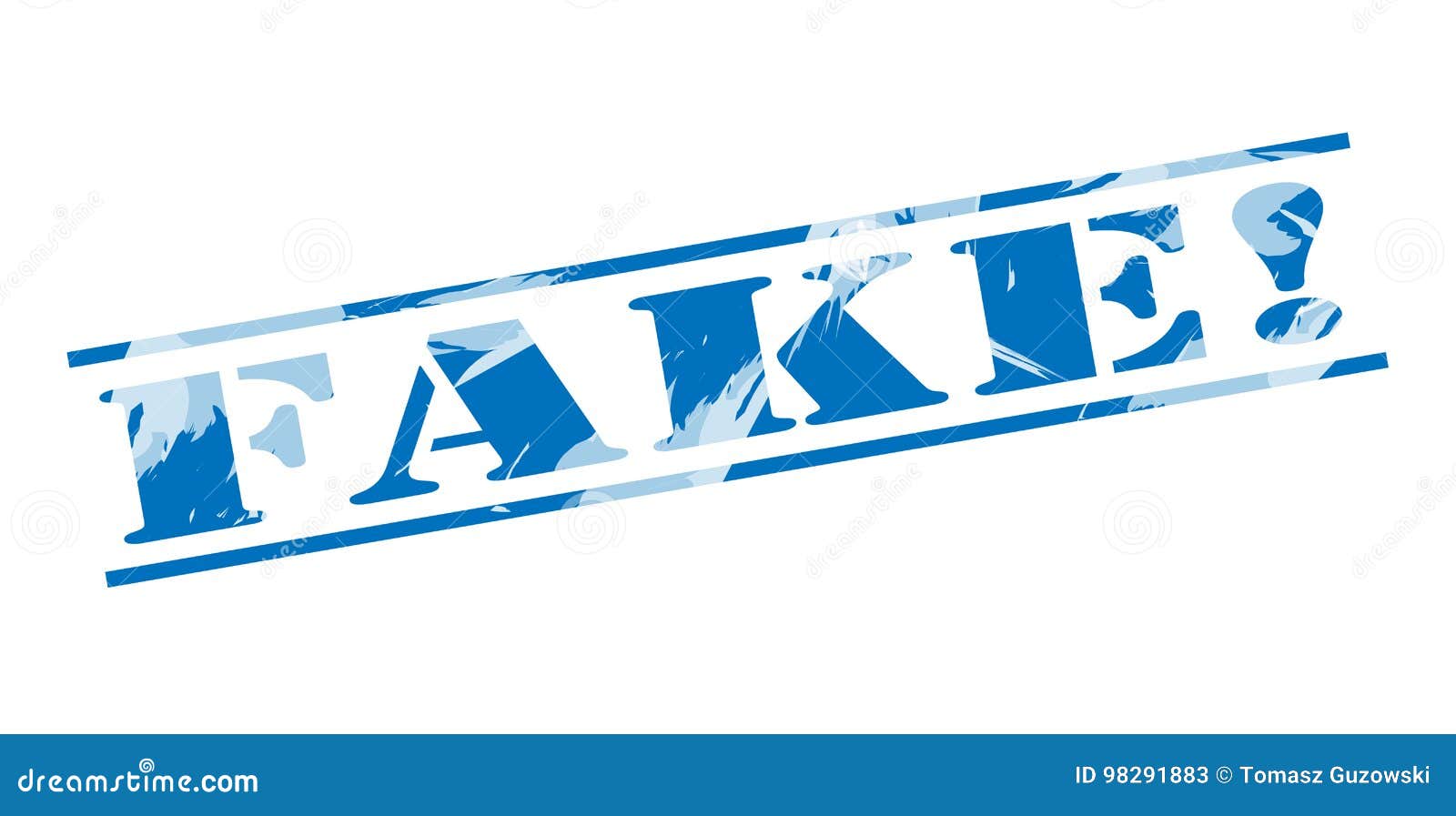 FAKE On Blue Dialogue Bubbles. Isolated On White Background. Stock ...