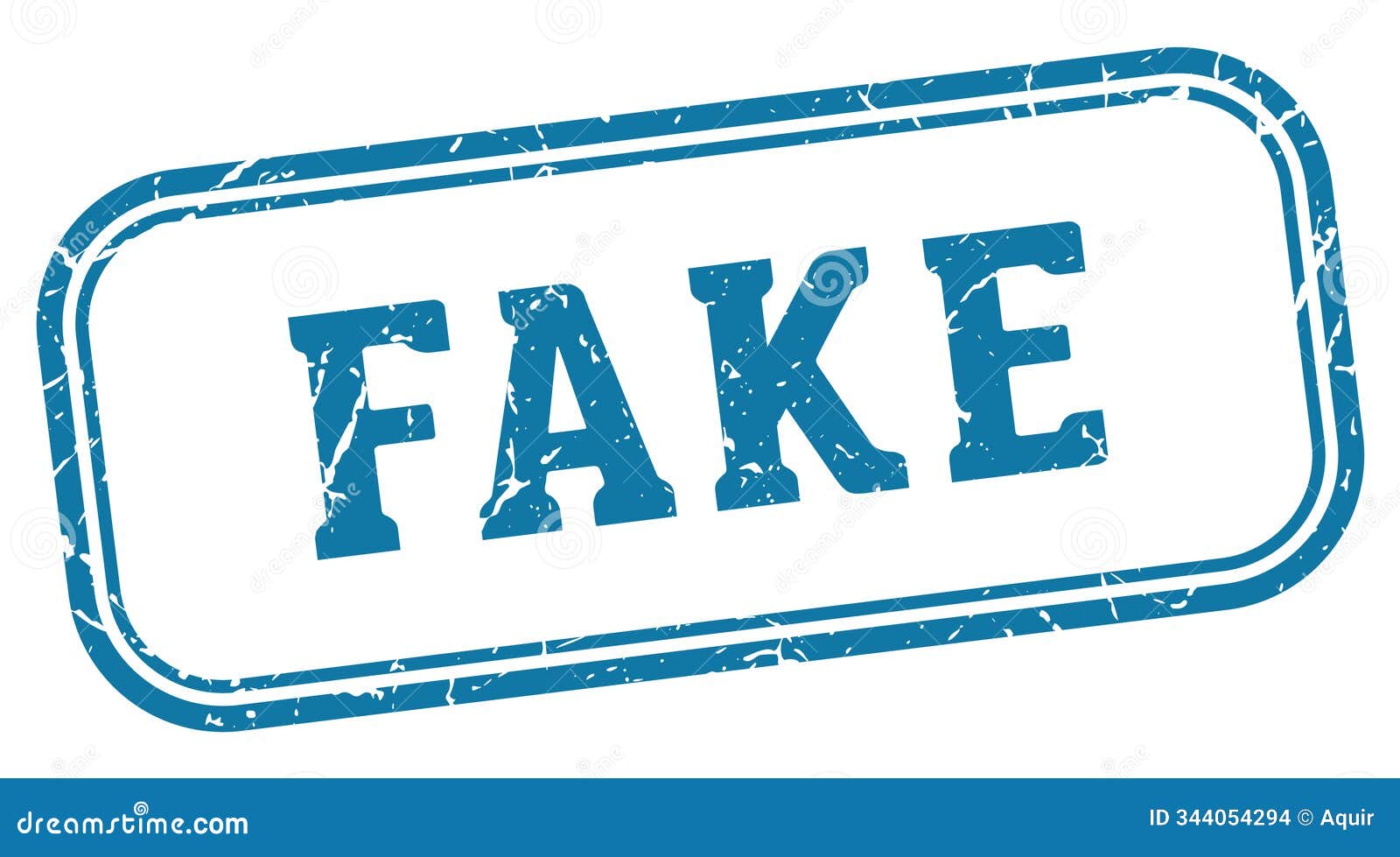 FAKE Stamp With Scuff On A White Background. The Grunge Style Vector ...