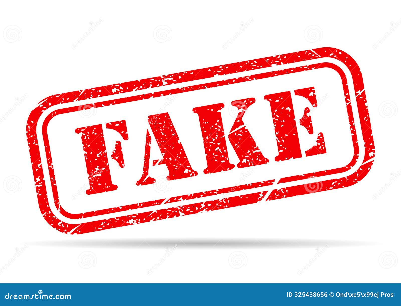 Fake Stamp Shadow Symbol, Label Sticker Sign Button, Text Banner Vector ...