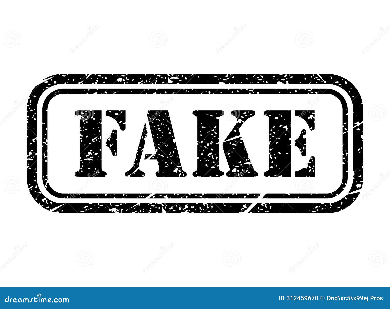 Fake Stamp Symbol, Label Sticker Sign Button, Text Banner Vector ...