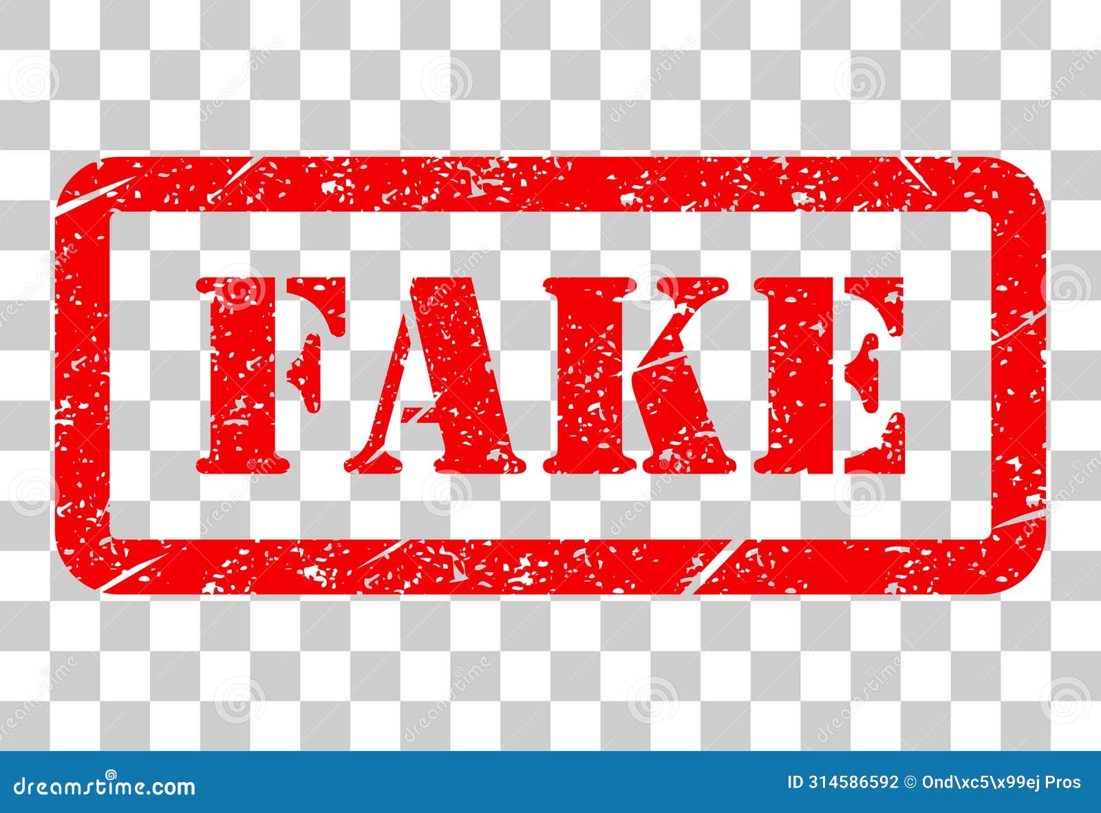 Fake Stamp Symbol, Label Sticker Sign Button, Text Banner Vector ...