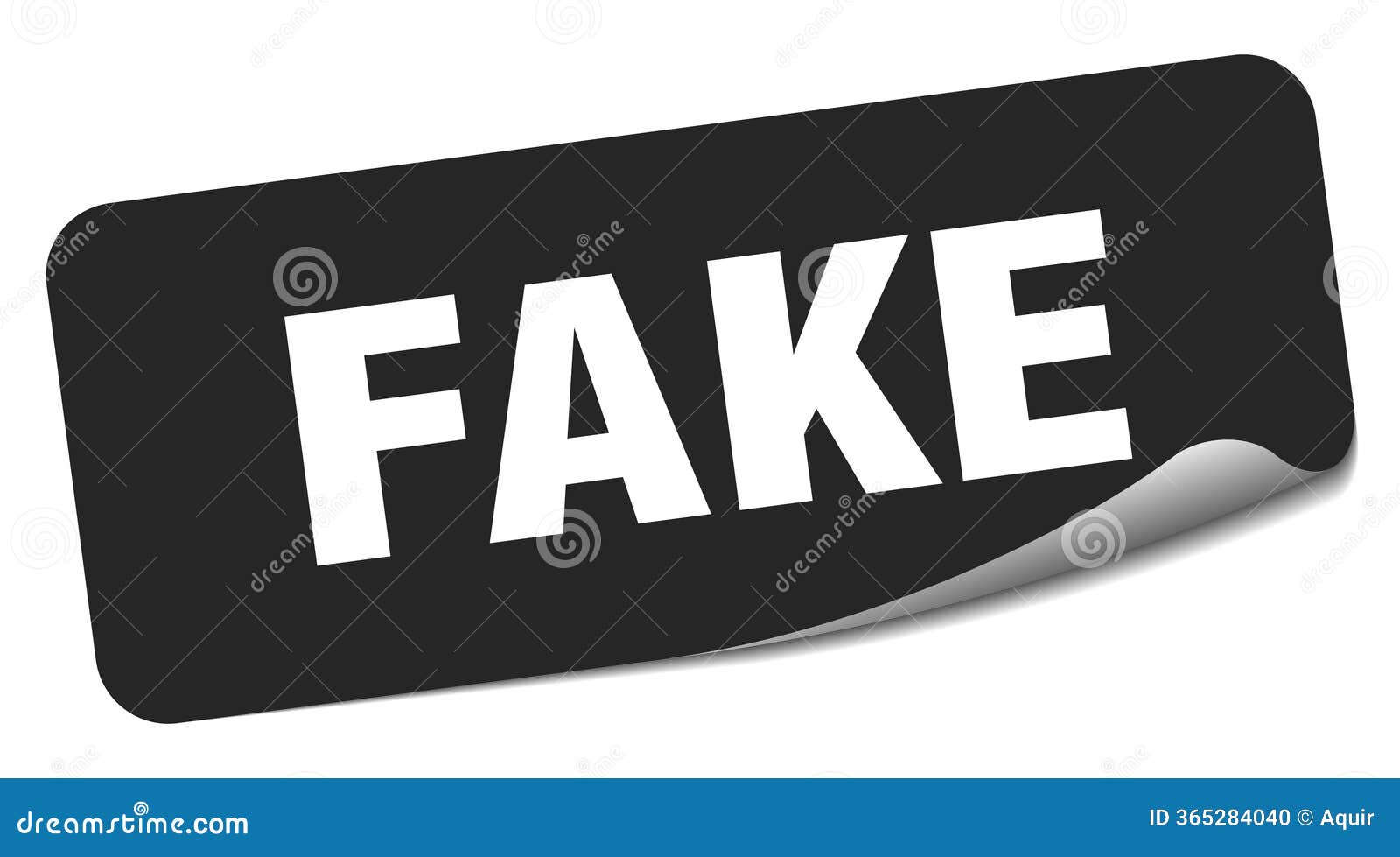 Fake Sticker. Cartoon Vector | CartoonDealer.com #153900615