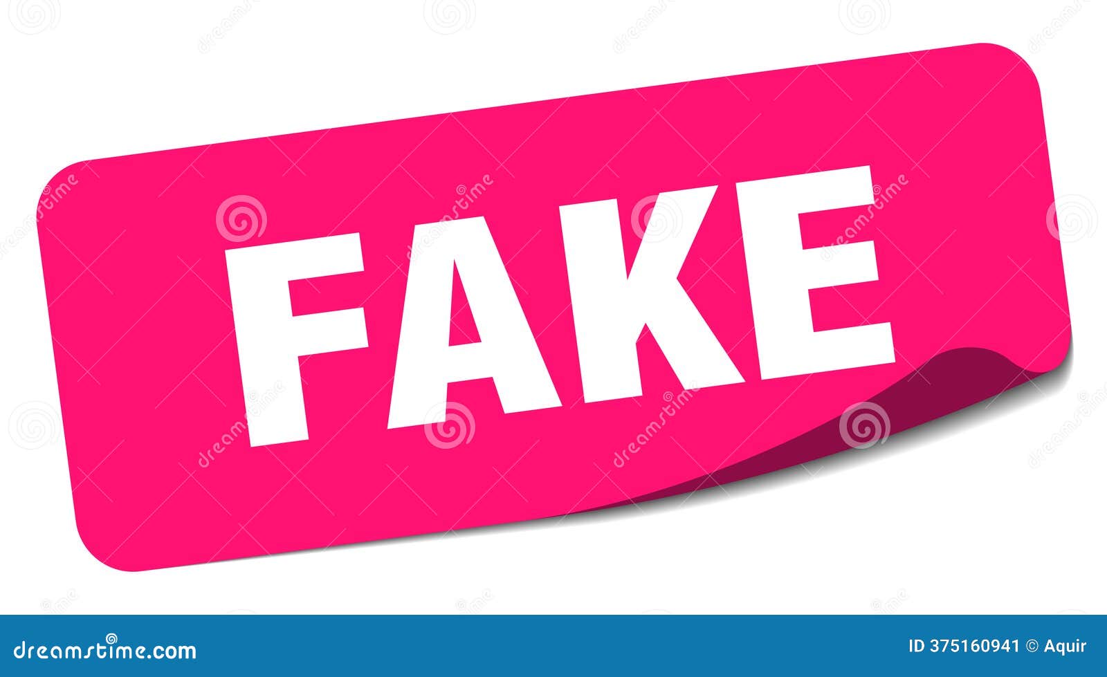 Fake Sticker. Cartoon Vector | CartoonDealer.com #153900615