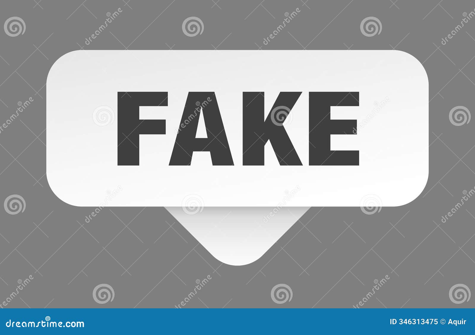 Fake Sticker. Cartoon Vector | CartoonDealer.com #153900615