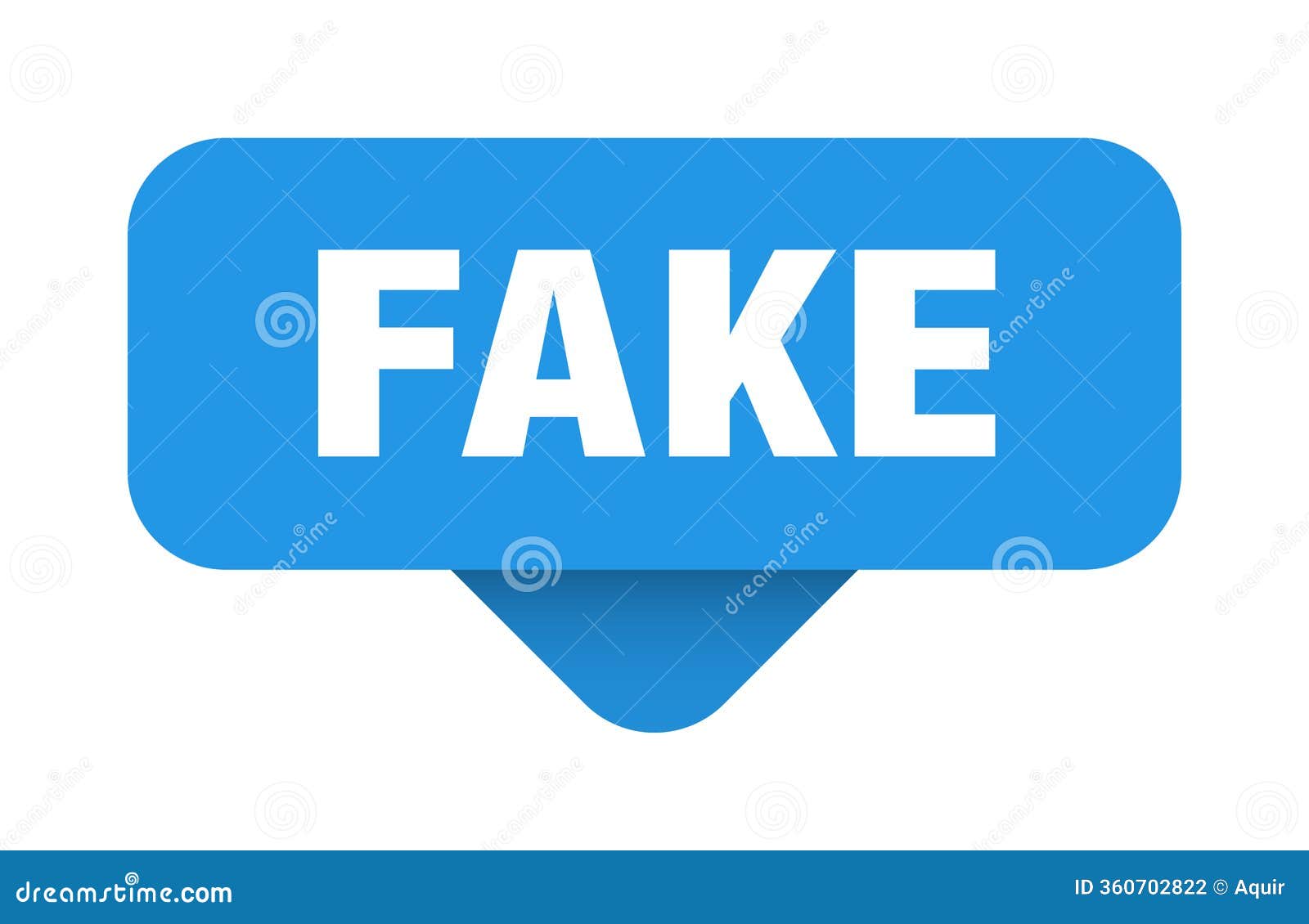 Fake Sticker. Cartoon Vector | CartoonDealer.com #153900615