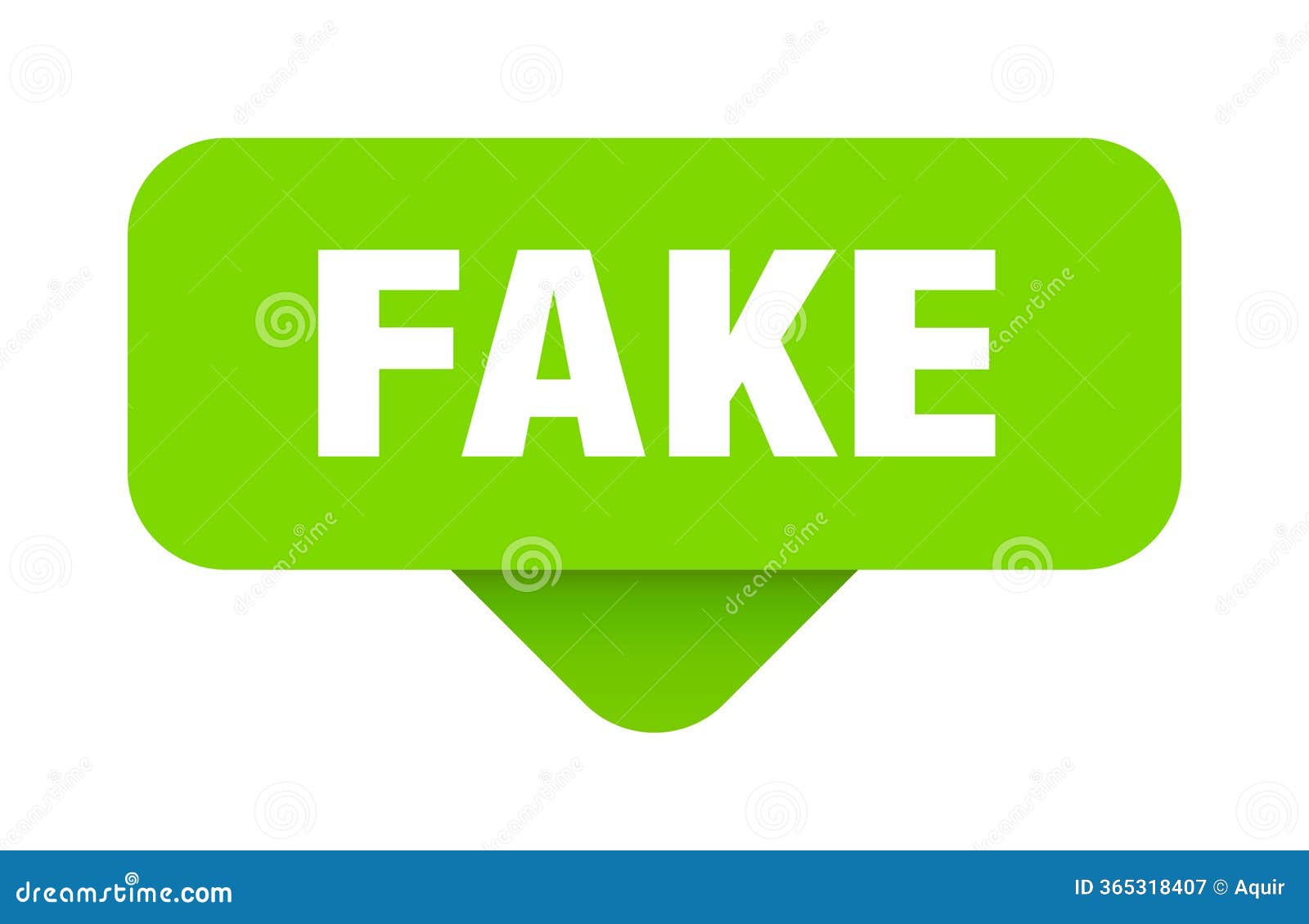 Fake Sticker. Cartoon Vector | CartoonDealer.com #153900615
