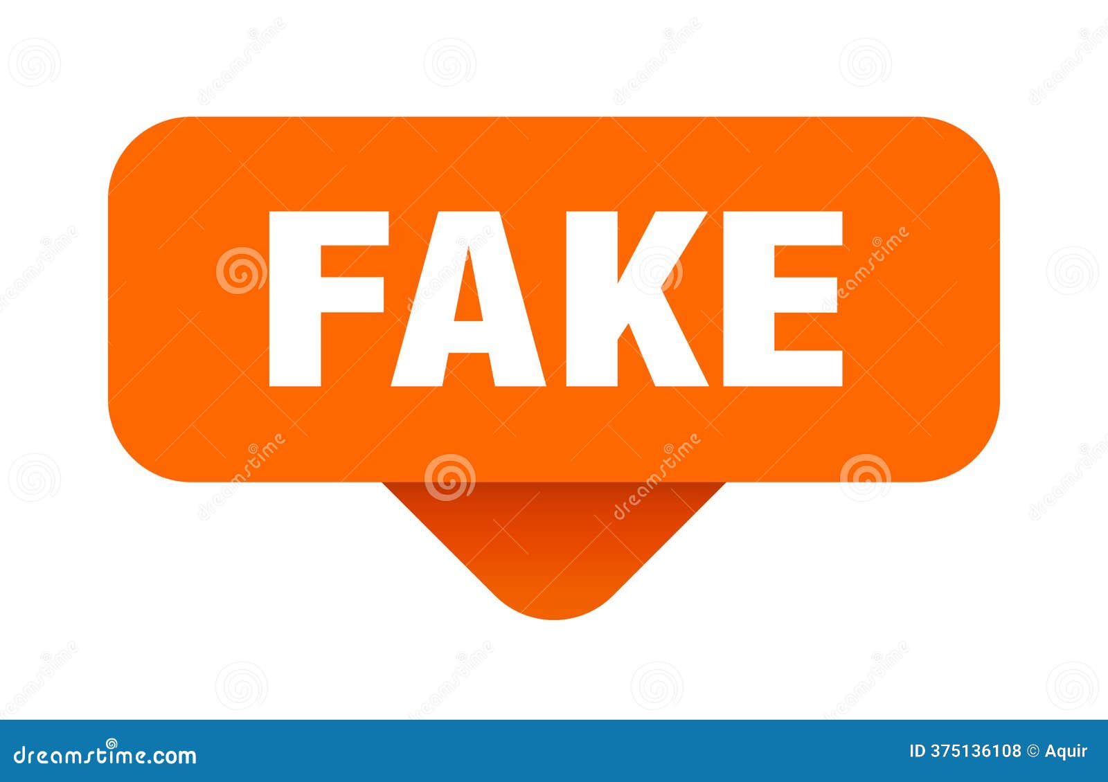Fake Sticker. Cartoon Vector | CartoonDealer.com #153900615