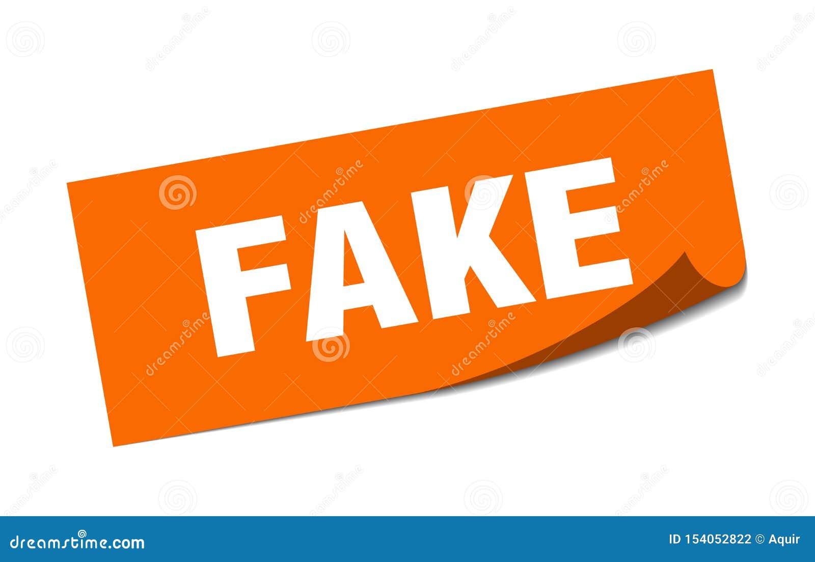 Fake Sticker. Fake Sign On Transparent Background Cartoon Vector ...