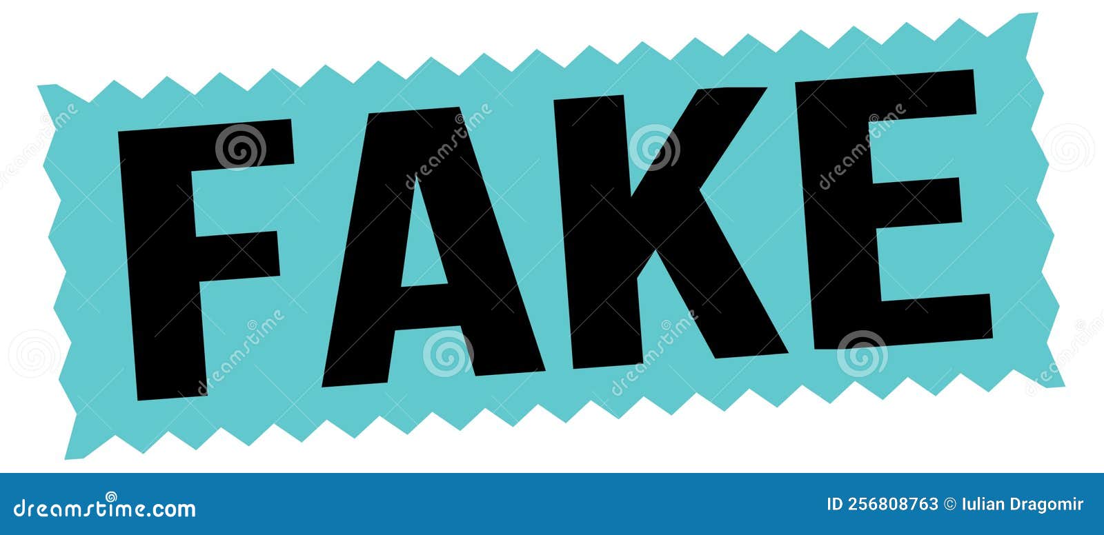 FAKE Text Written on Blue-black Stamp Sign Stock Illustration ...