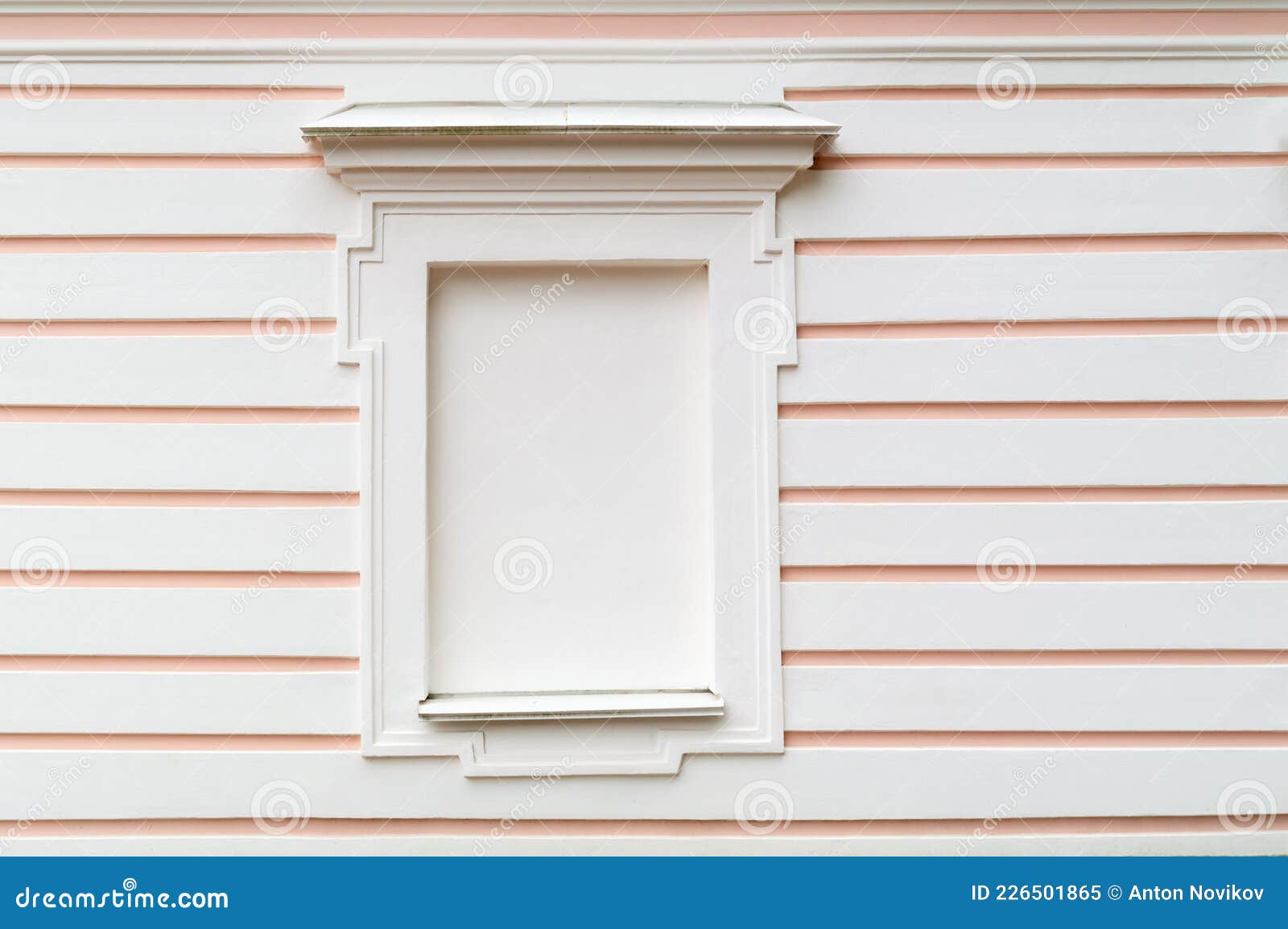 Fake Window on the Facade of the Building Stock Image - Image of ...