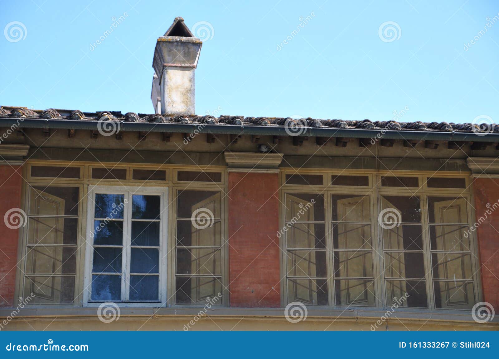 Fake Window Painted upon Facade Stock Image - Image of existing, open ...