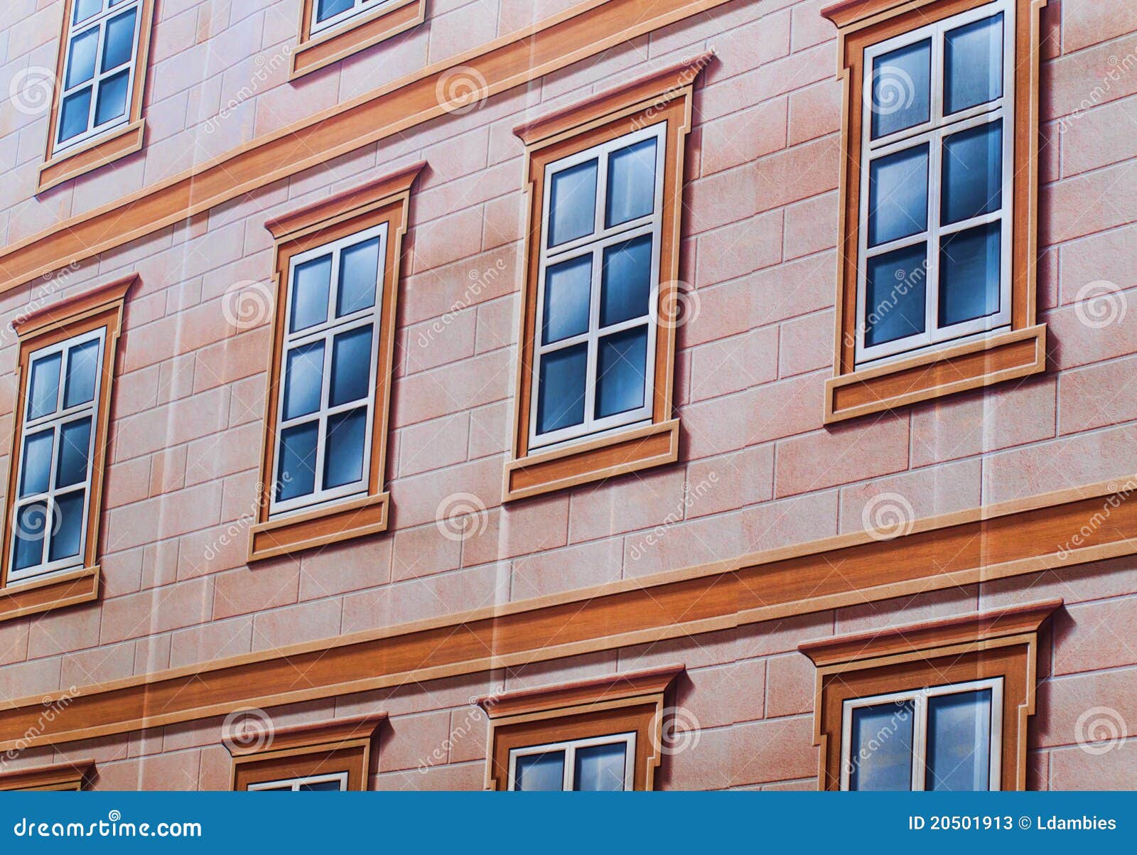 Fake windowsfacade stock image. Image of facade, structure - 20501913