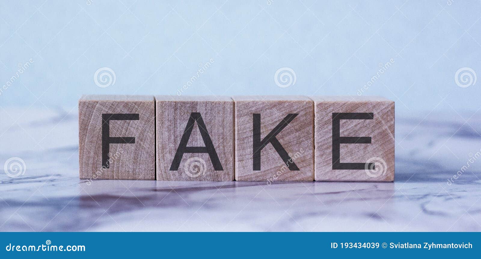 Fake Word Alphabet Letters On Blue Background. Top View. Flat Layout ...