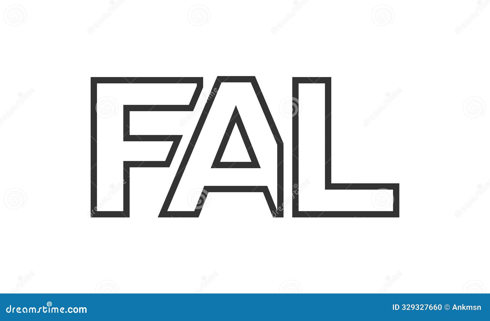 FAL Logo Design Template with Strong and Modern Bold Text. Initial ...
