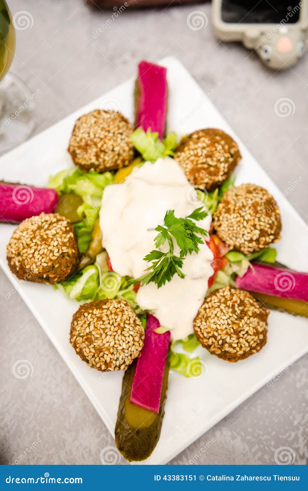 Falafel stock image. Image of oriental, pickles, fava - 43383151