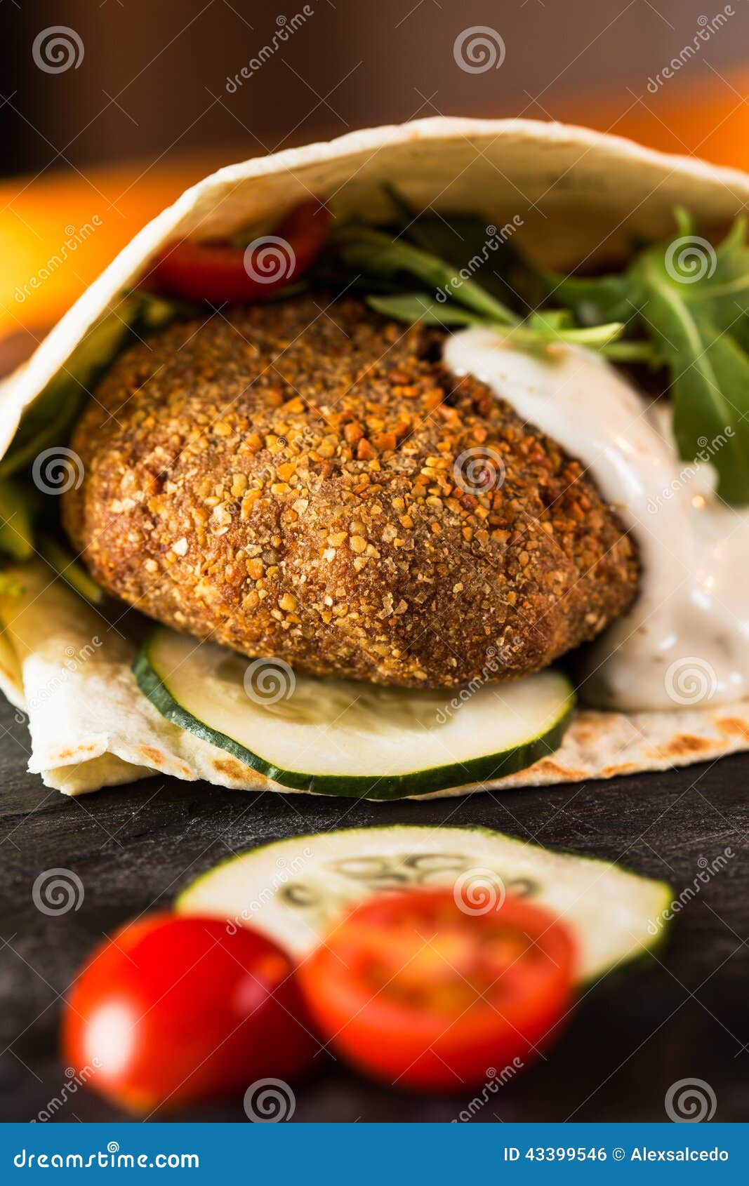 Falafel stock photo. Image of sandwich, mediterranean - 43399546