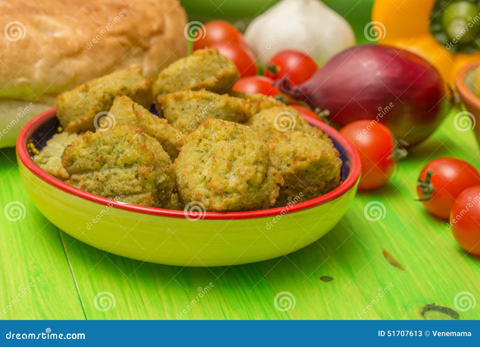 Falafel and Other Middle Eastern Ingredients Stock Image - Image of ...