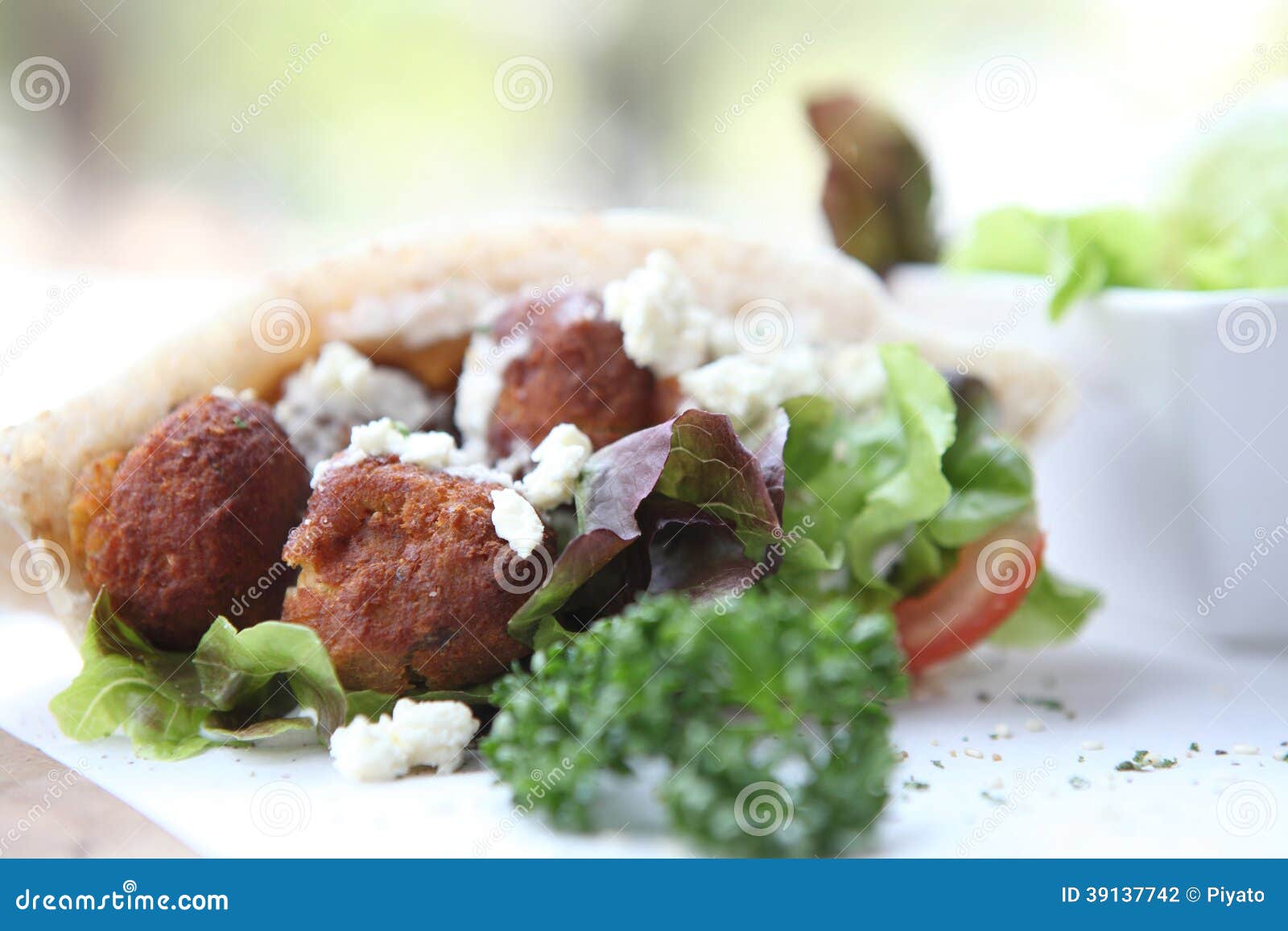 Falafel in a Pita stock photo. Image of parsley, israeli - 39137742