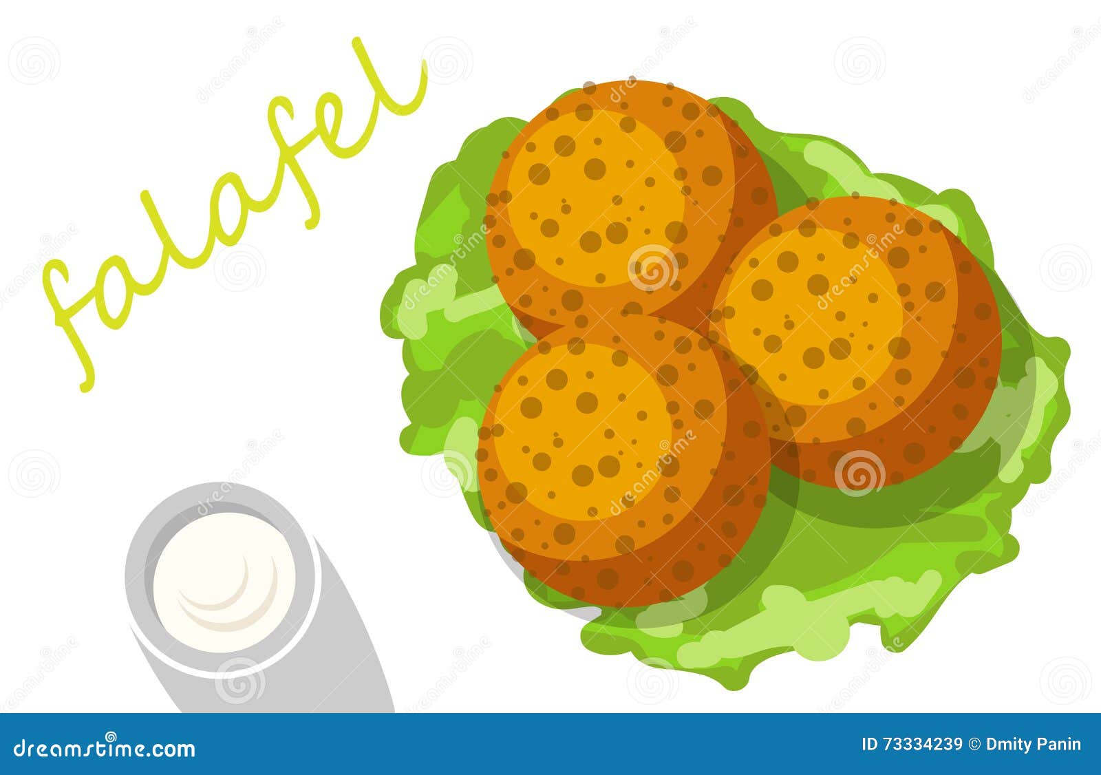 Falafel Stuffed Pita With Vegetables. Cartoon Vector | CartoonDealer ...