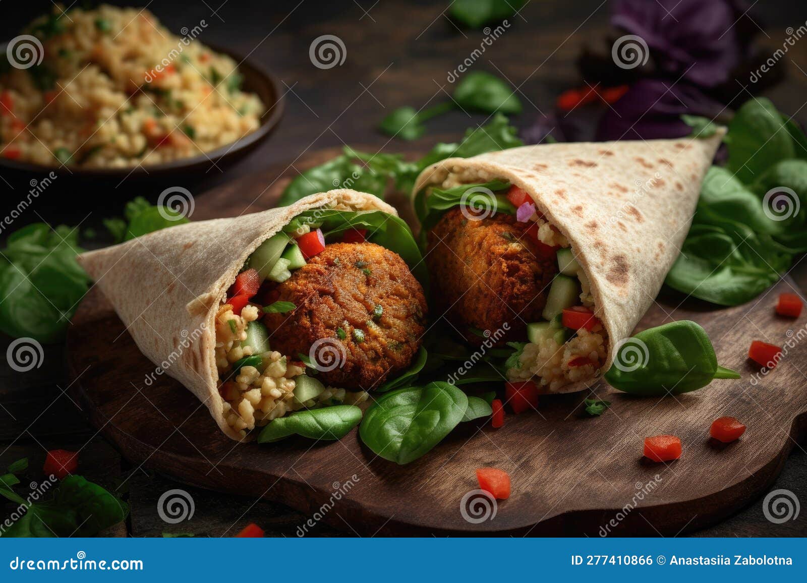 Falafel Wrap Illustration | CartoonDealer.com #148066026