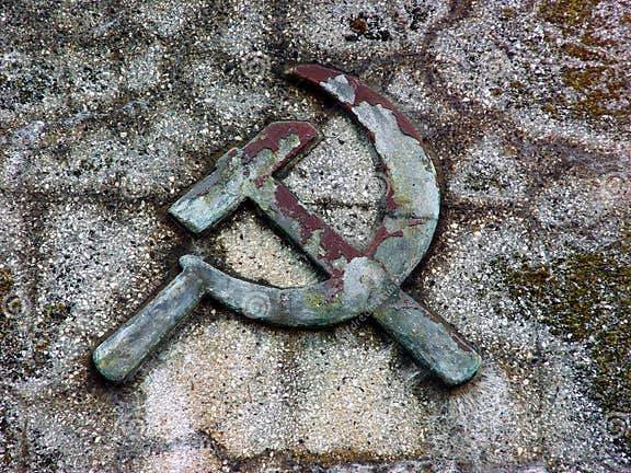 Falce e martello fotografia stock. Immagine di parete, pietra - 46208