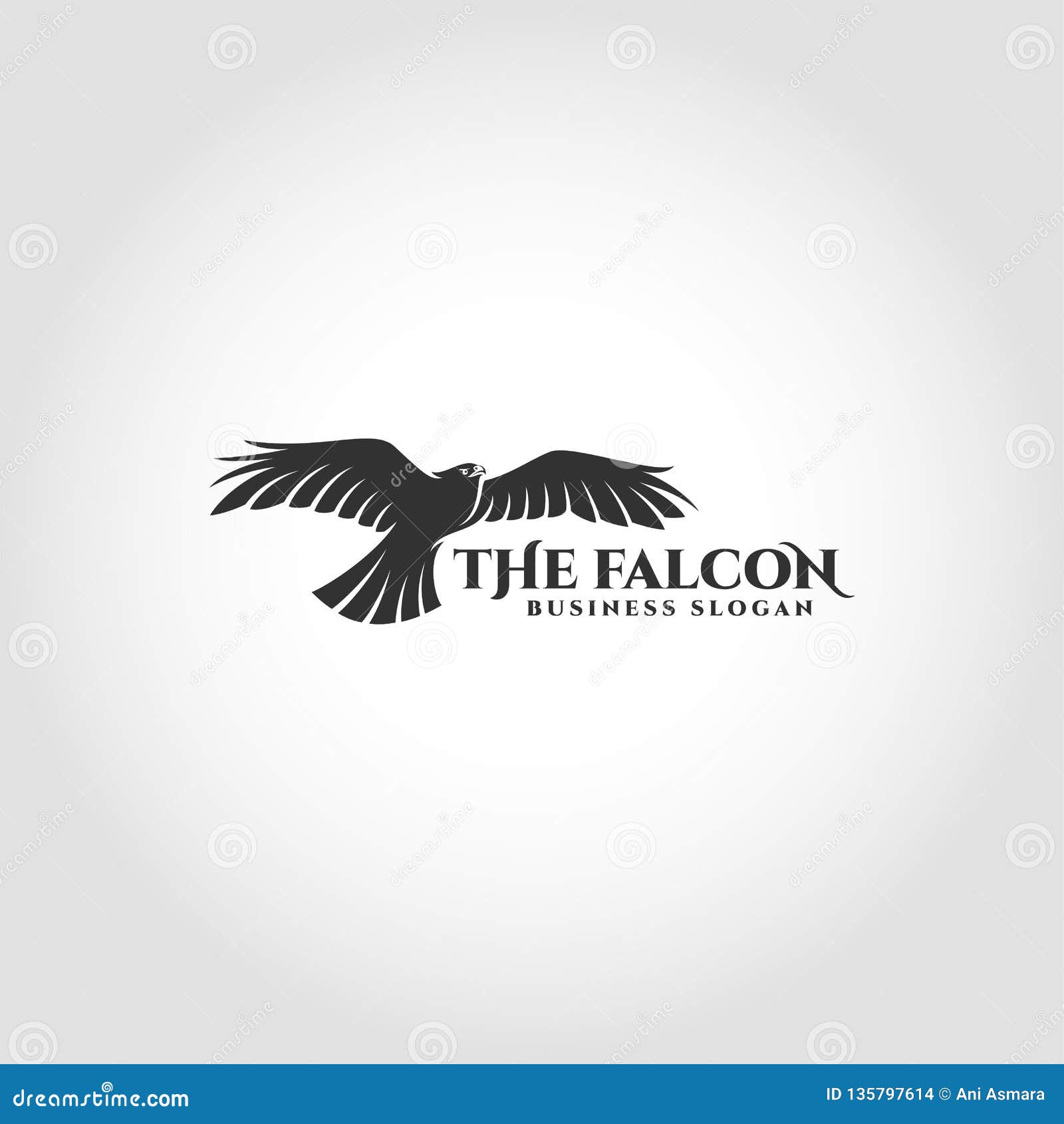 The Falcon is a Bird Logo with Flying Falcon Concept Stock Vector ...