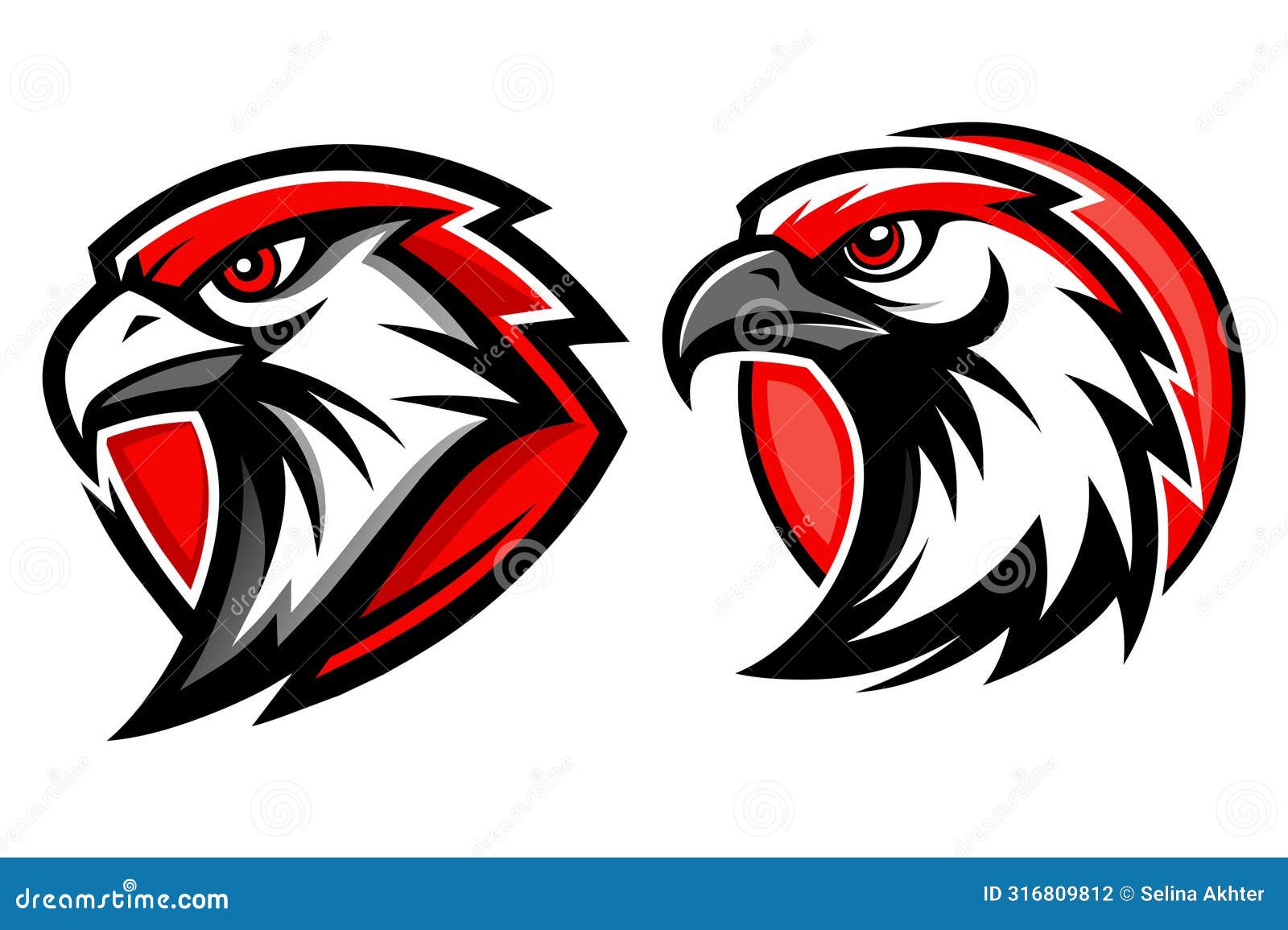 Falcon Bird Vector Illustration Icons Stock Vector - Illustration of ...