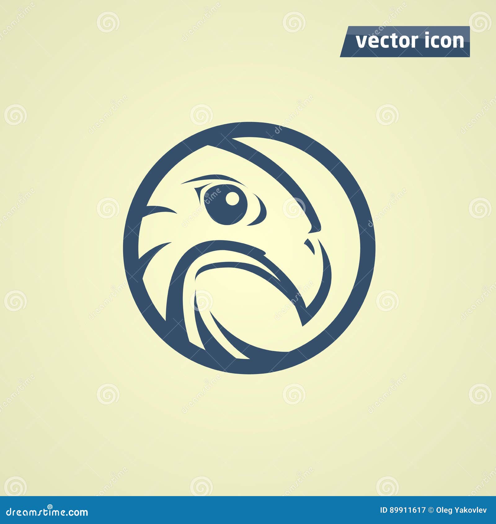 Falcon in circle stock vector. Illustration of icon, element - 89911617