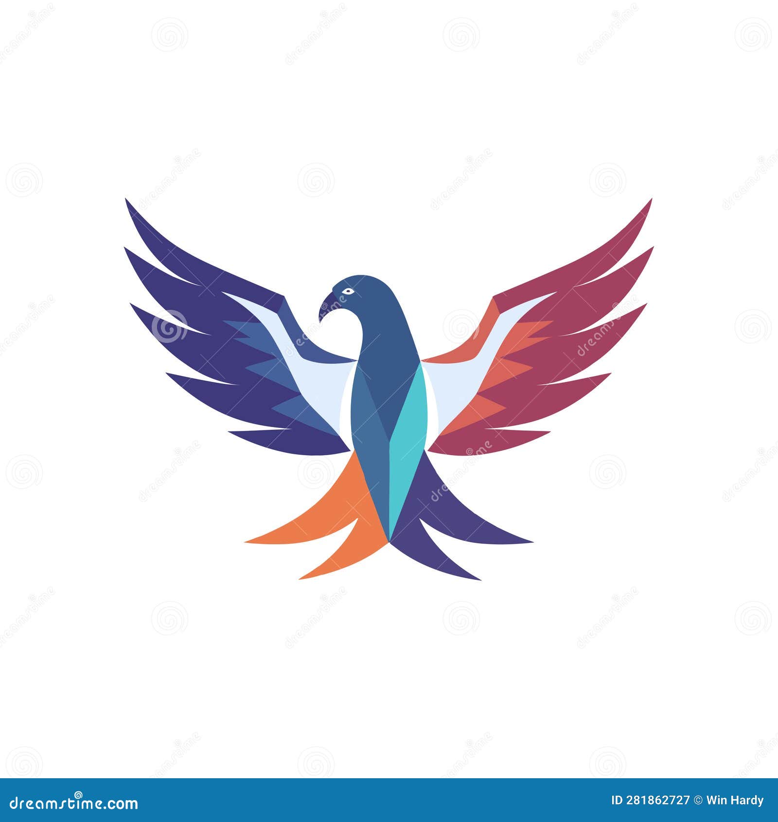 Falcon, Eagle, Hawk Bird Logo Illustration Vector Design Stock Vector ...