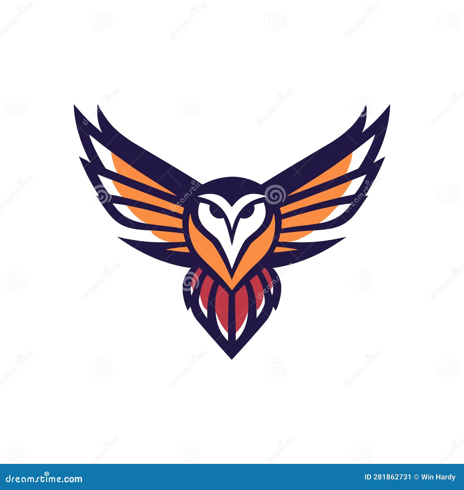 Falcon, Eagle, Hawk Bird Logo Illustration Vector Design Stock Vector ...