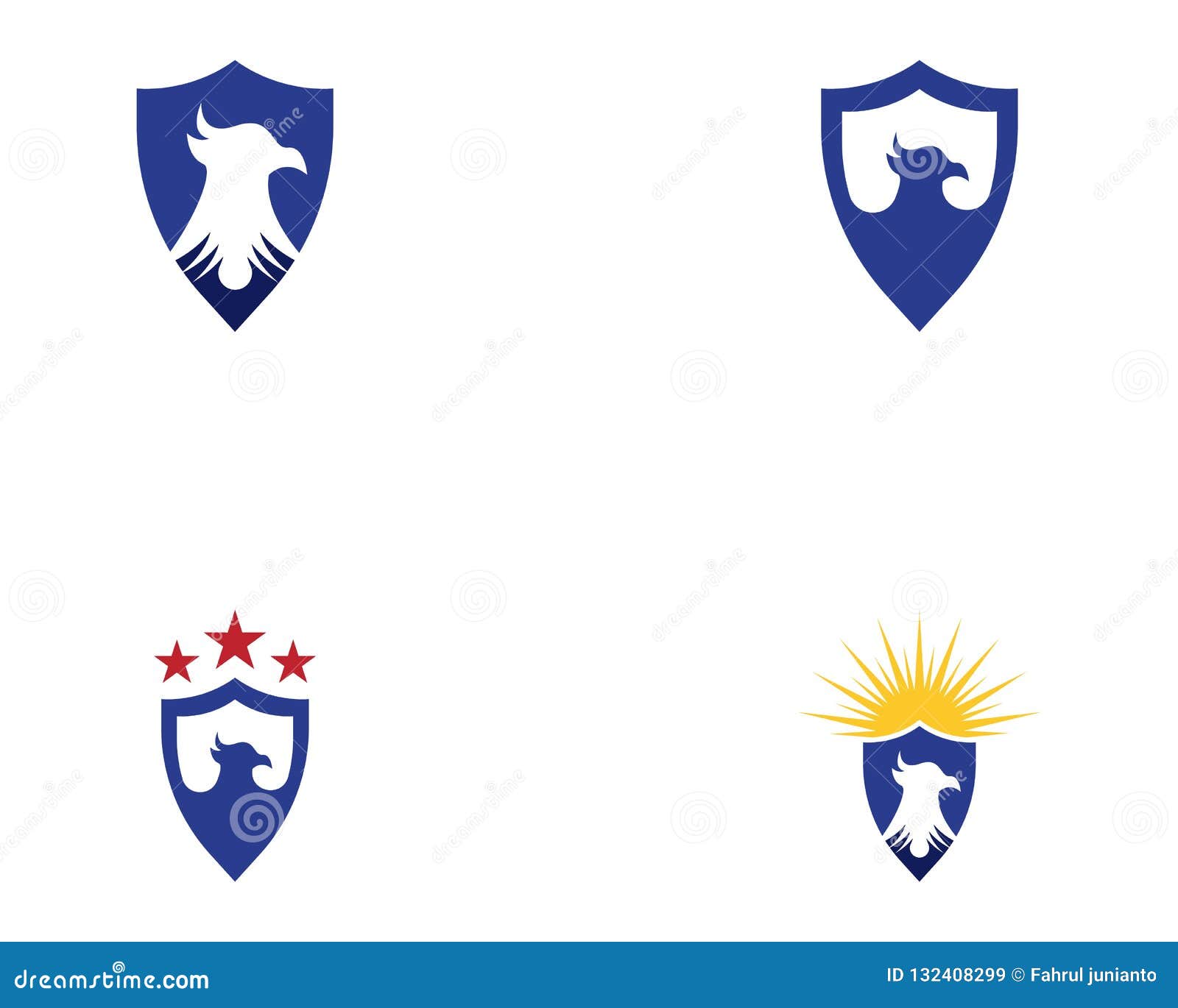 Bird And Shield Icon Design Isolated On White Background. Phoenix Logo ...